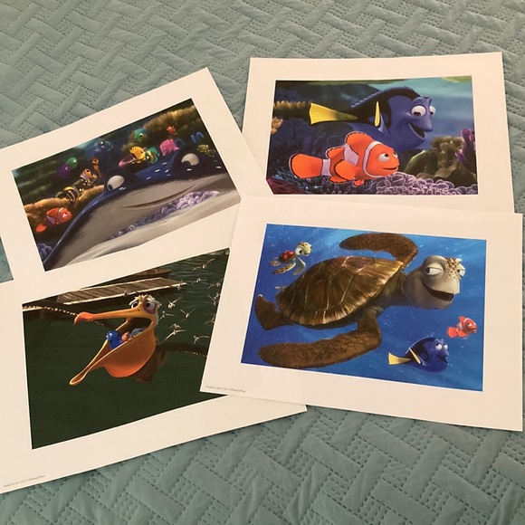 Disney | Wall Decor | Disneys Finding Nemo Lithograph Set | Poshmark